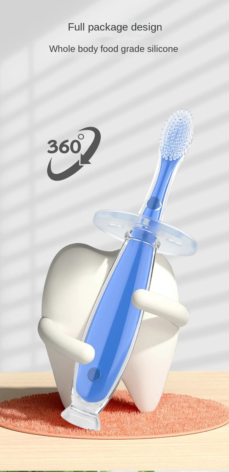 Wholesale Food Grade Soft Manual Baby Oral Training Toothbrush Infant ...