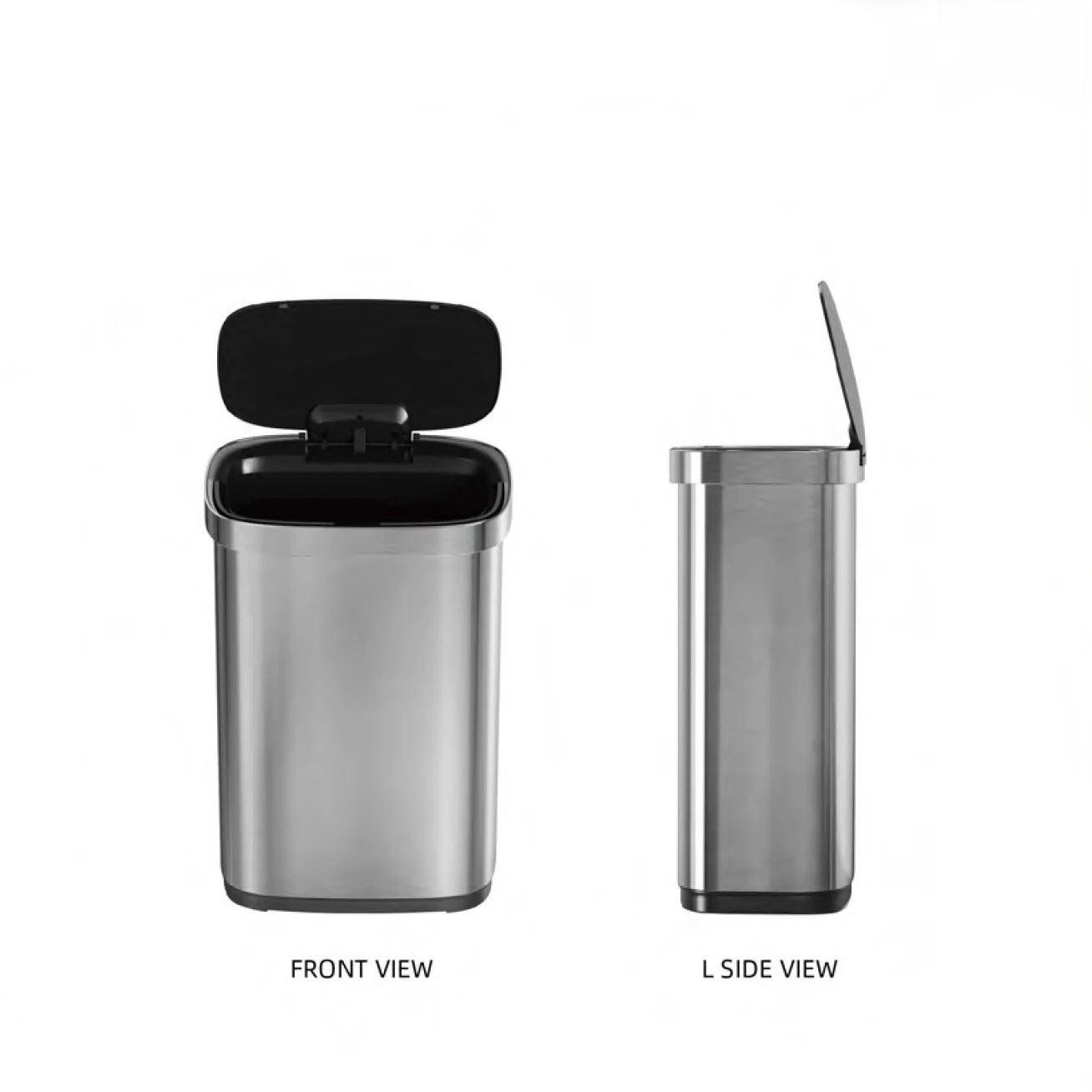 Induction Automatic Touchless Smart Infrared Sensor Waste Bin Kitchen Stainless Steel Trash Can ...