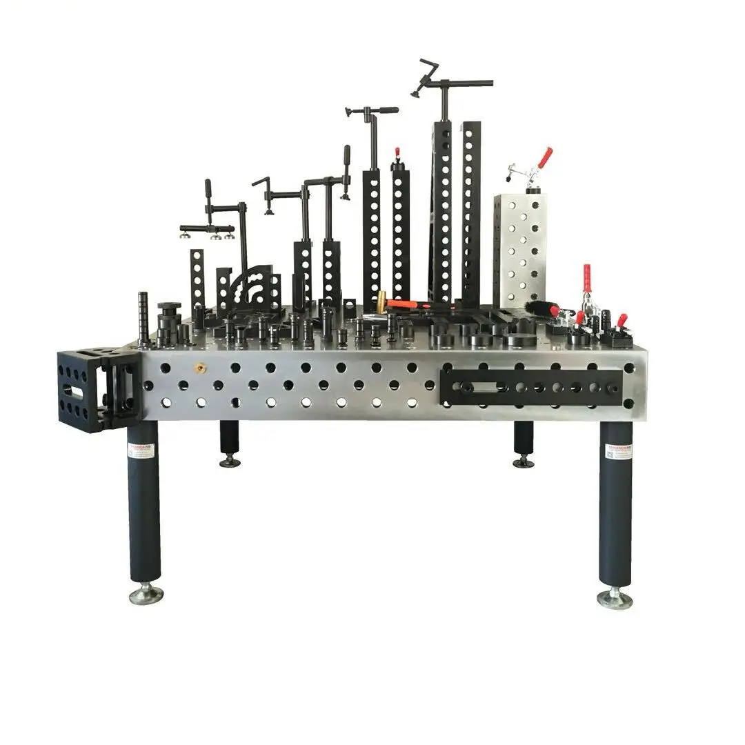 3D Multi-Hole Welding Workbench Fixture with Quick Release Pin Flush ...