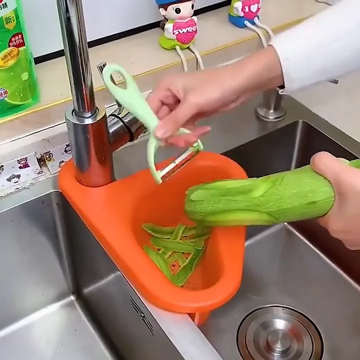 Multi-functional Corner Triangle Drain Basket Sucker Pp Plastic Sponge ...