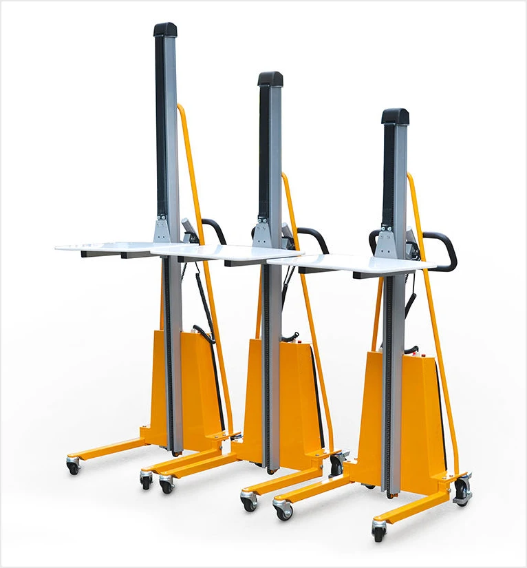 100kg Battery Powered Work Positioner,Light Duty Semi Electric Stacker ...