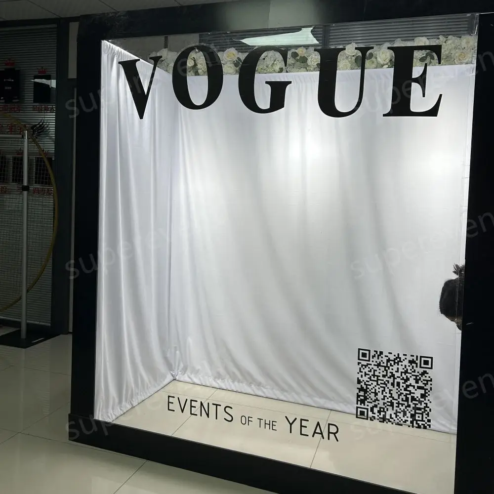 Wedding Photography Background Led Light Pvc Magazine Photo Booth Box ...