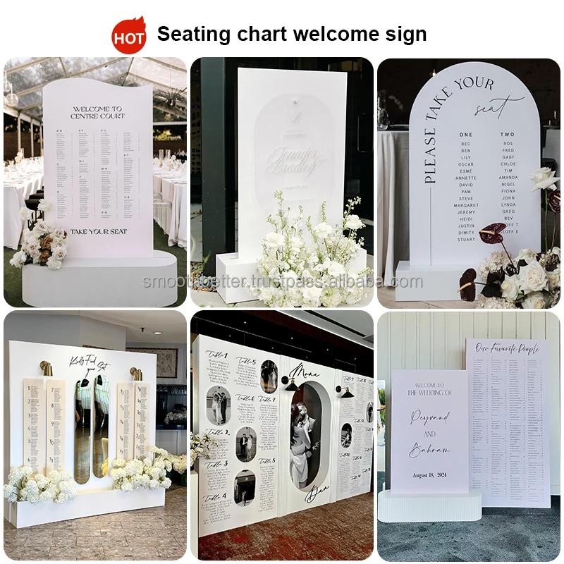 SMOOTH Private Customization Vintage Wedding Backdrop Seating Chart ...