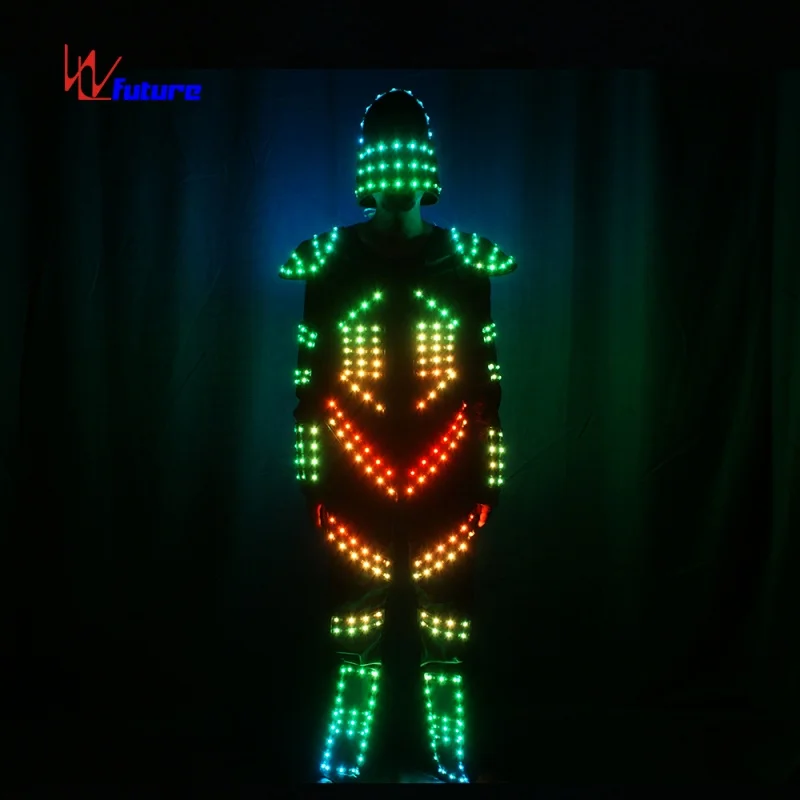 Boys Dance Costume Led Robot Luminous Glowing Dance Costumes For Men ...