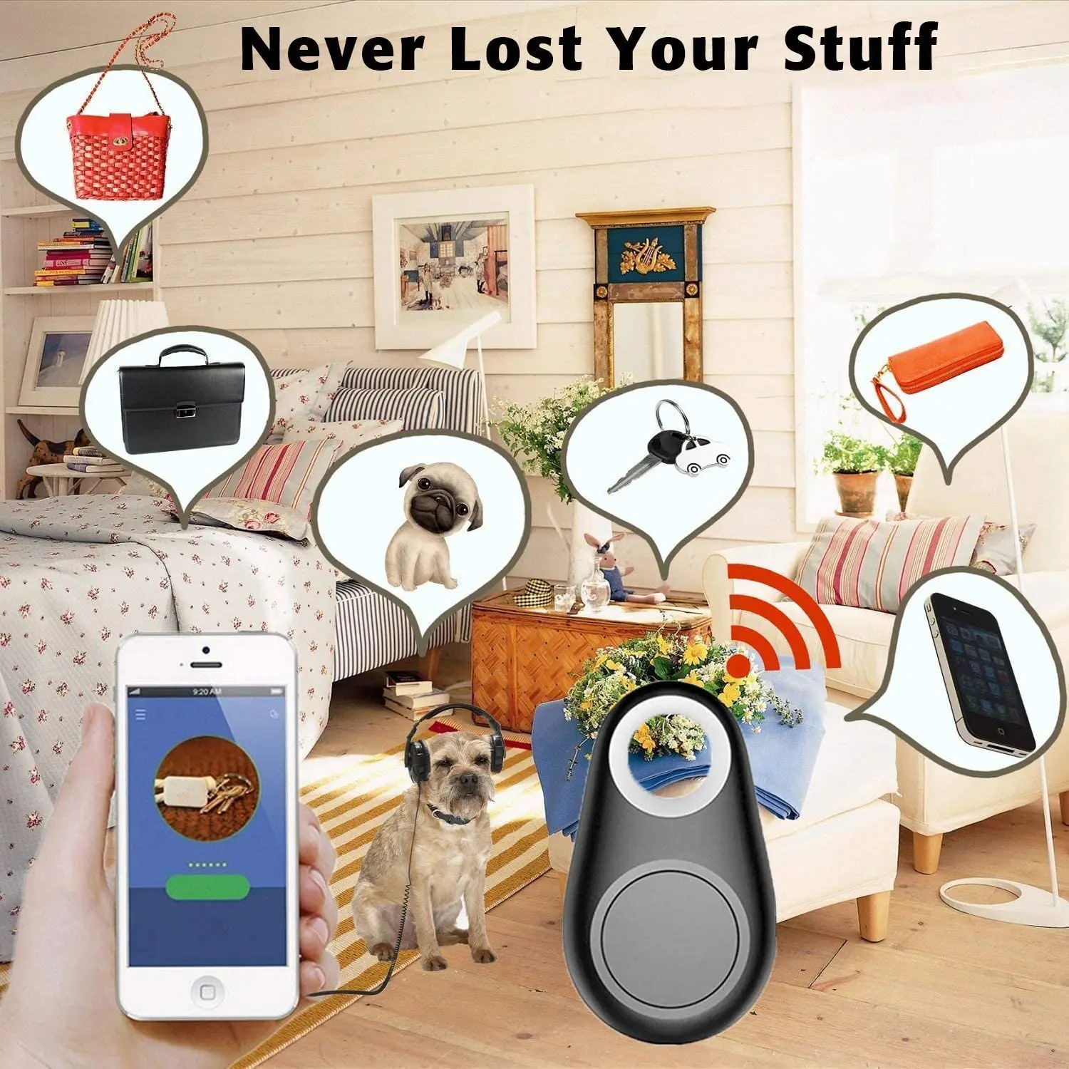 Mini Key Tracker Locator - Anti-Lost, Waterproof & Secure