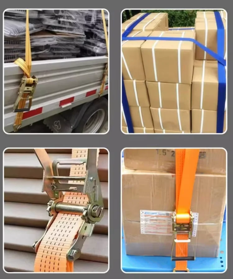 OEM 50mm Ratchet Tie Strap 1.5t 2t 5t 10t Lashing Strap S Hook End Made ...