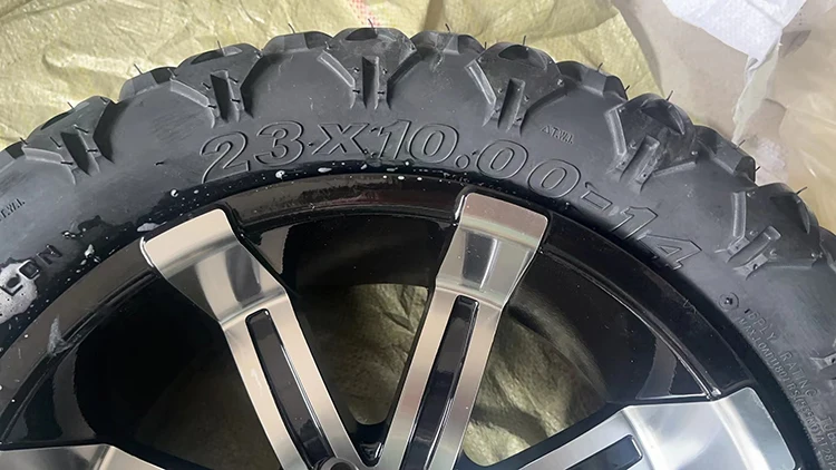 14 Inch Golf Cart Wheels and Tires WANDA215/35-14 SUN-F23x10.5-14tyre ...