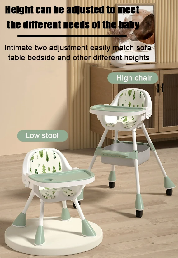 Wholesale Multipurpose Portable Baby Seat Feeding Chair 3 In 1 With Wheel Restaurant Adjustable ...