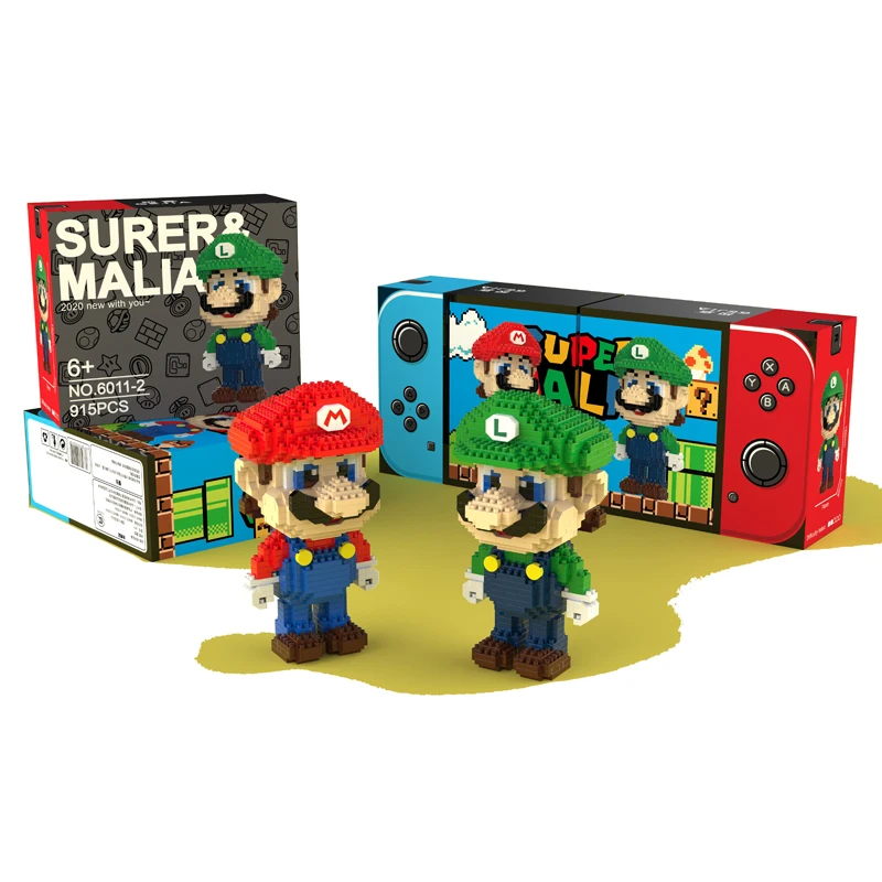 Classic toys Mario Bros Nano Micro Blocks Mini Figures Mario Bros ...