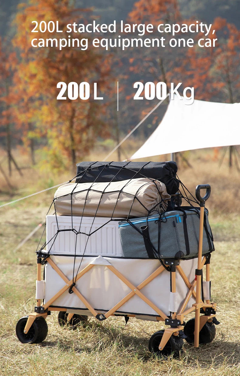 Outdoor Garden Multifunctional Folding Camping Cart Double-deck ...