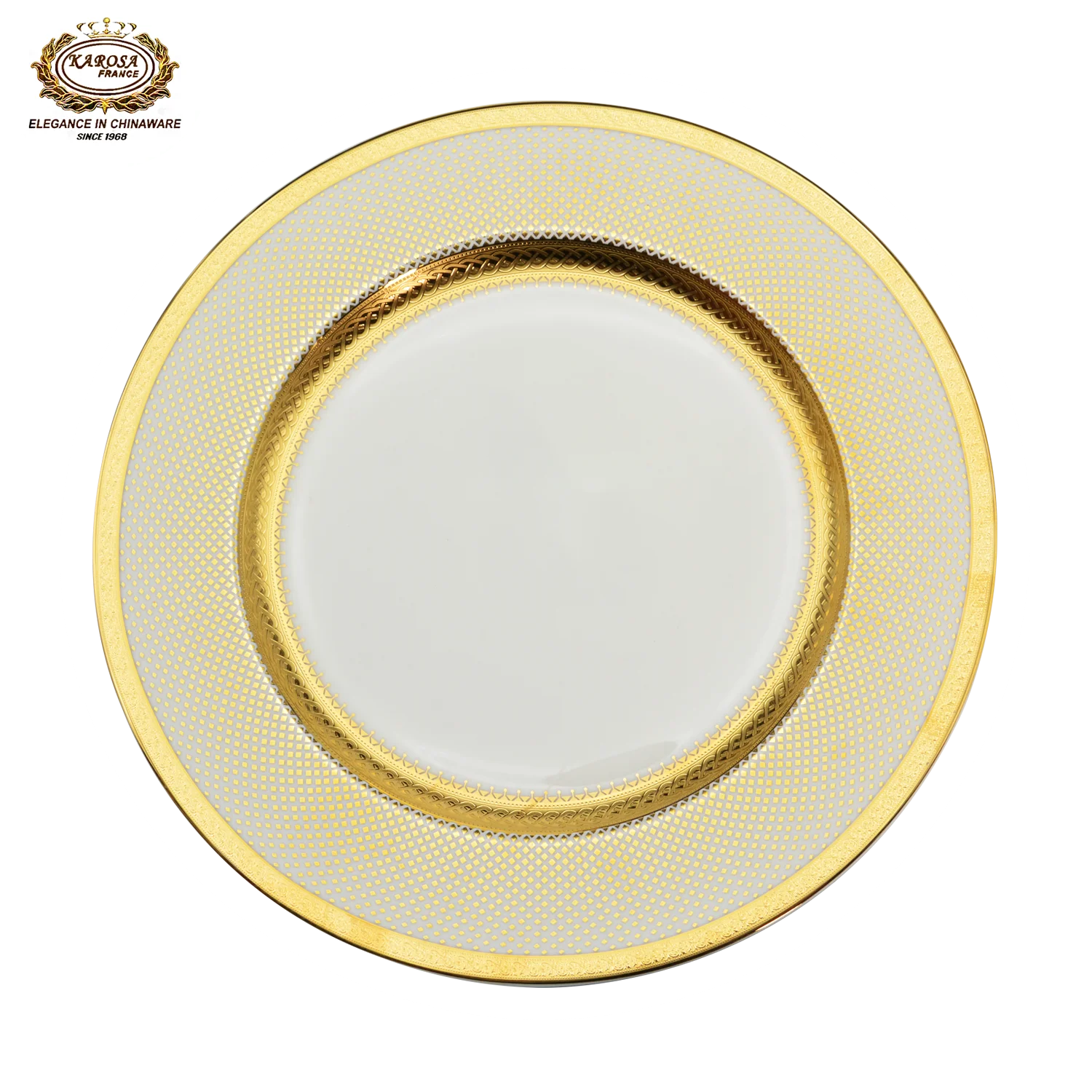 Elegant 24pcs Gold Rim Bone China Dinnerware Set & Bowl Dish Set
