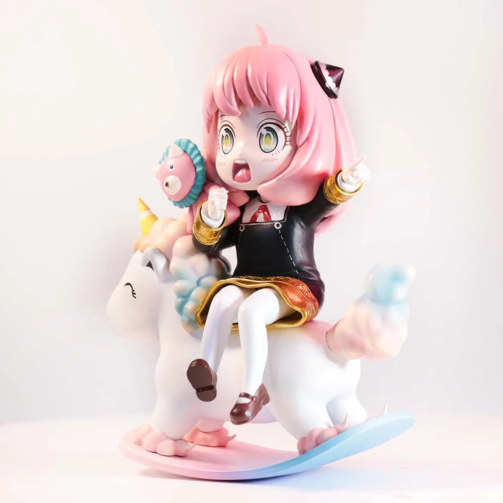 Newest Spy Family Unicorn Anya Figure Model Toys Change Face Cute ...