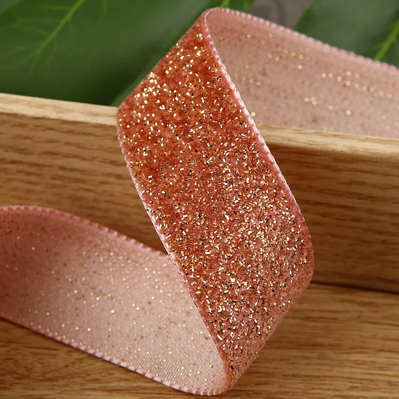 Customize Gold Silver Glitter Velvet Ribbon Metallic Velour Webbing for ...