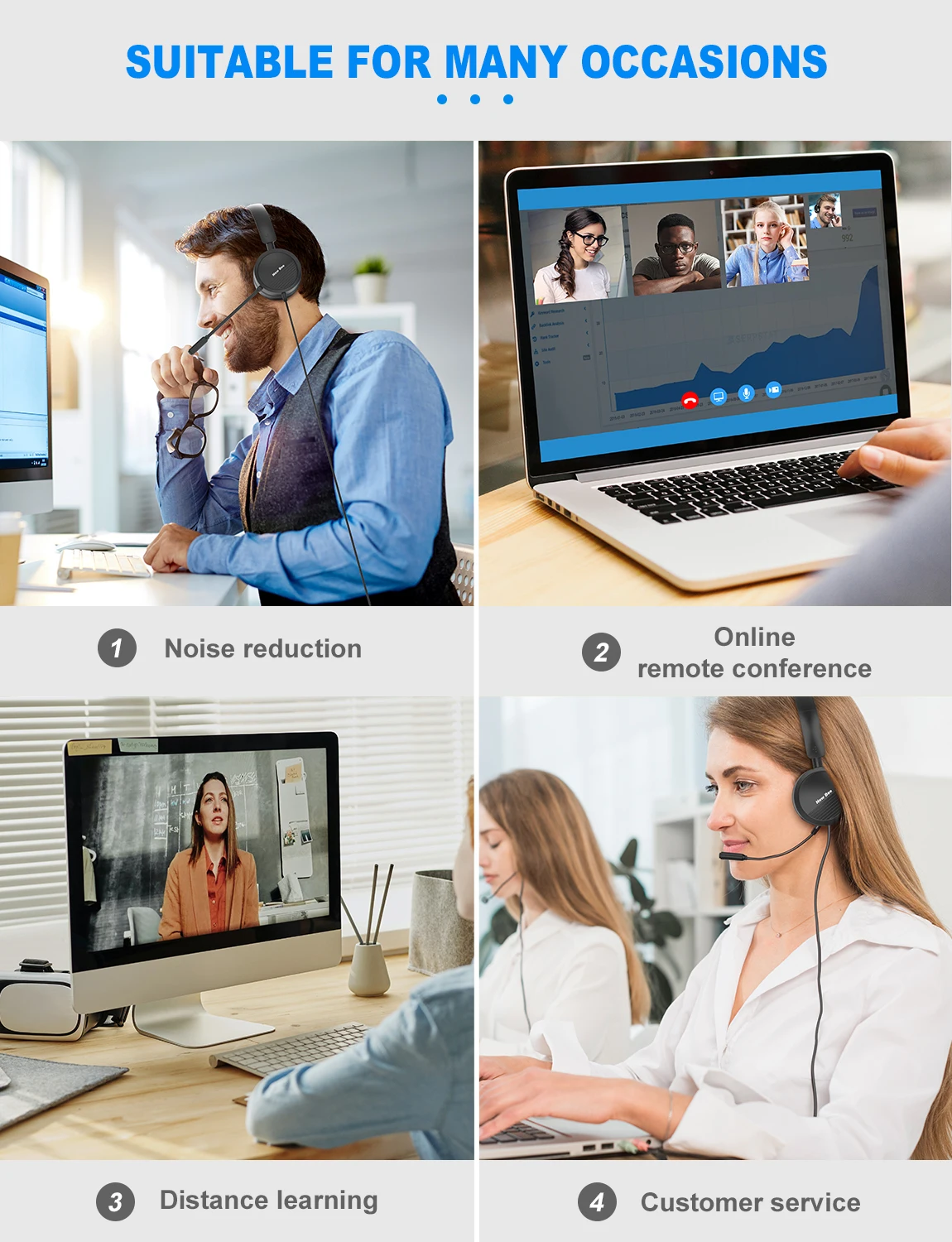 Wholesale Noise Cancelling Headphone Professional Wired Headset ...