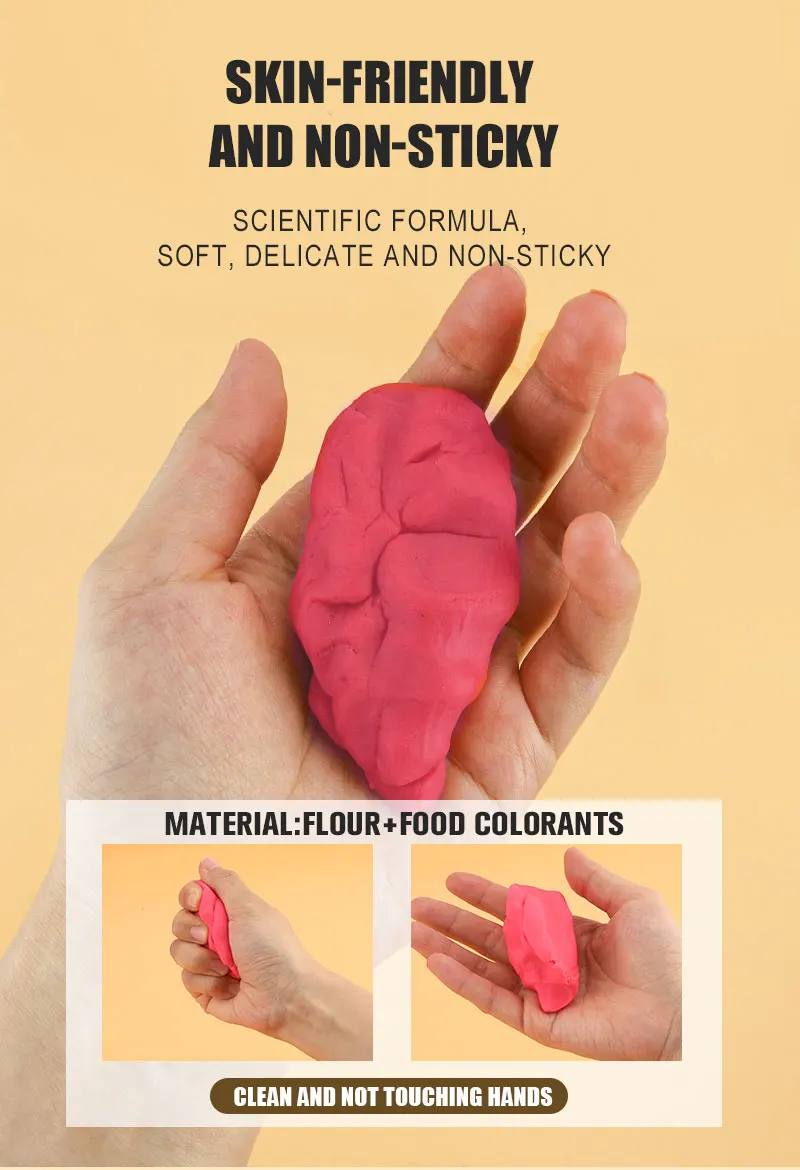 Leemook Kids Play Dough Toys Educational Diy Colourful Clay Playdough ...