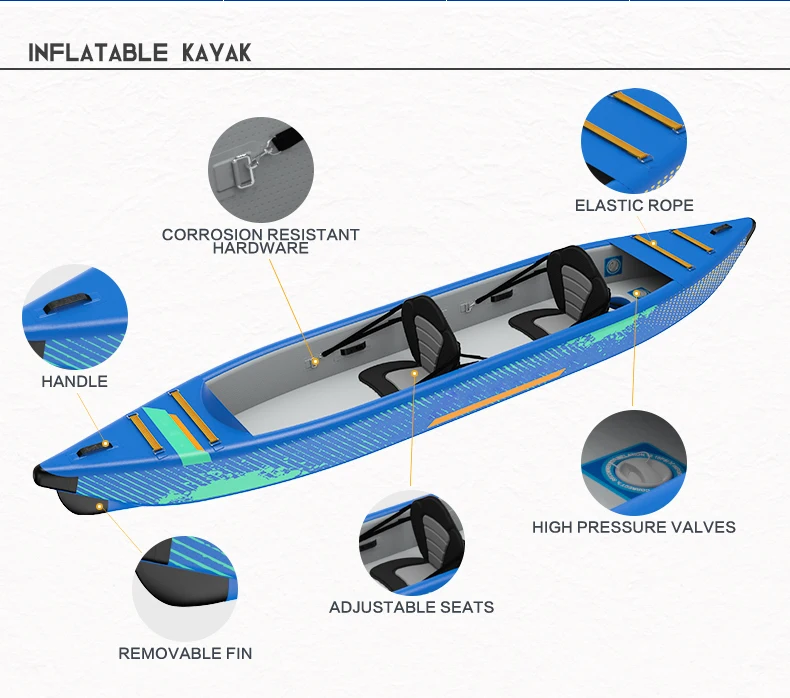 Water Sport Inflatable Canoes Kayak Boat Foldable Boat With High Speed ...