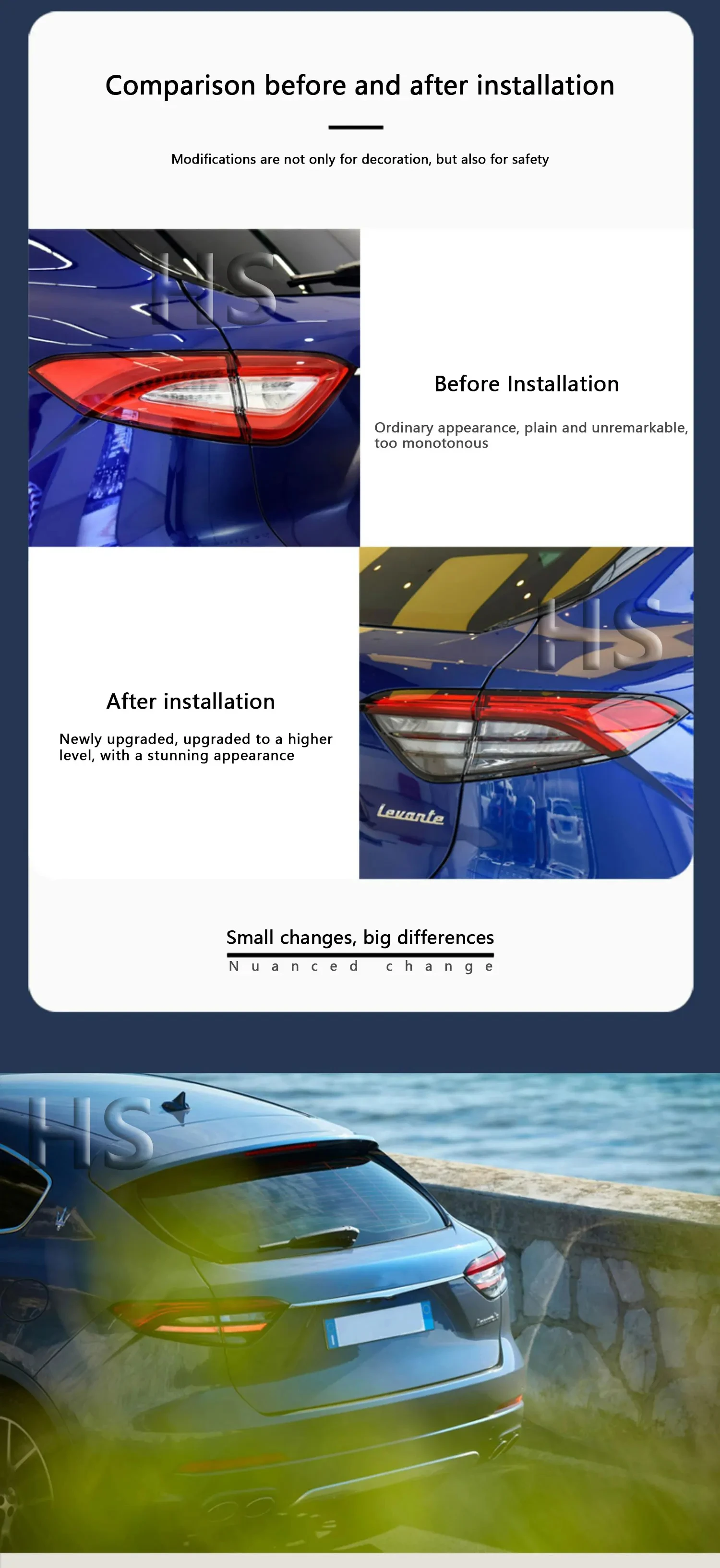 LED Taillights for Maserati Levante - Upgrade 2022 Trofeo GTS