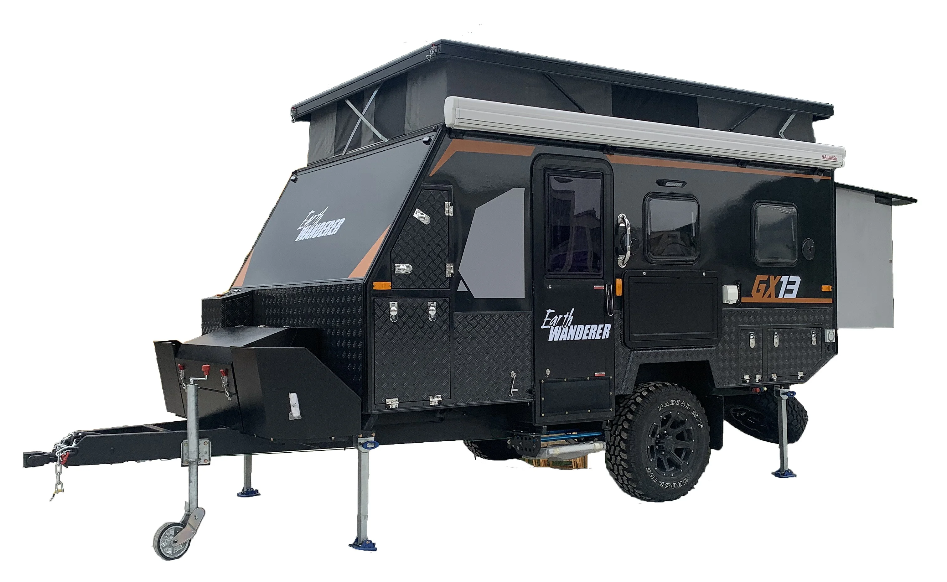 Large Slide Out Bed Off Road Caravan With Fiberglass Panel Truck ...