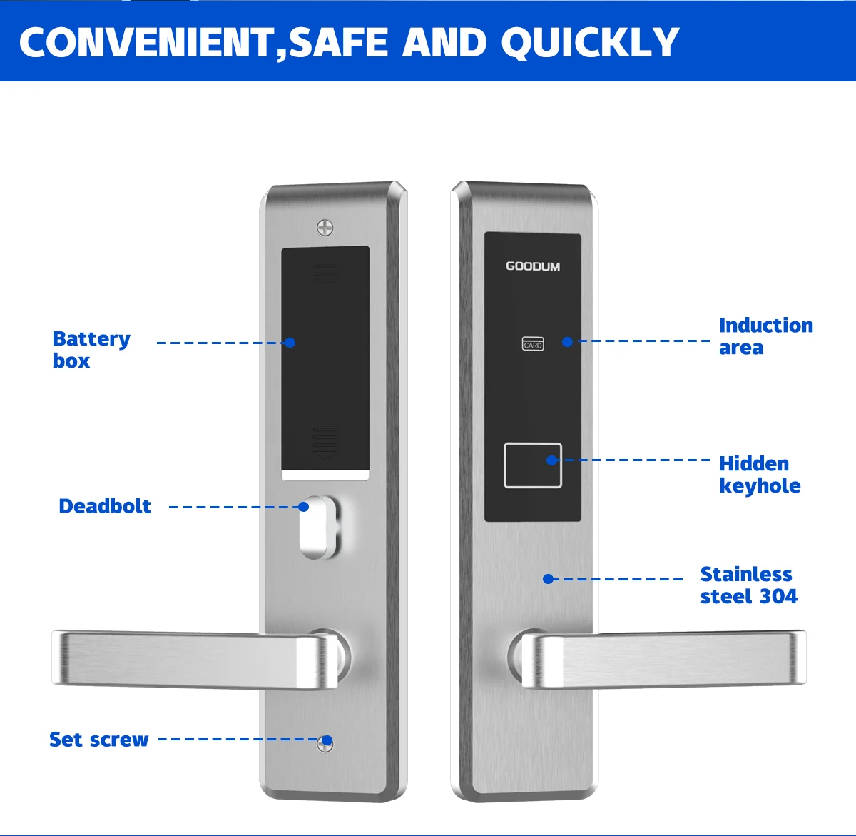 Goodum Energy-saving Smart Lock Deadbolt Door Security System With Wifi ...