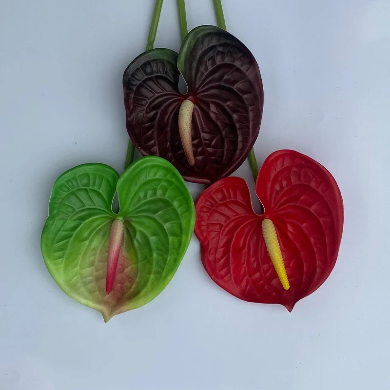 Wholesale Artificial 3D Print Anthurium Flowers Latex Real Touch for ...