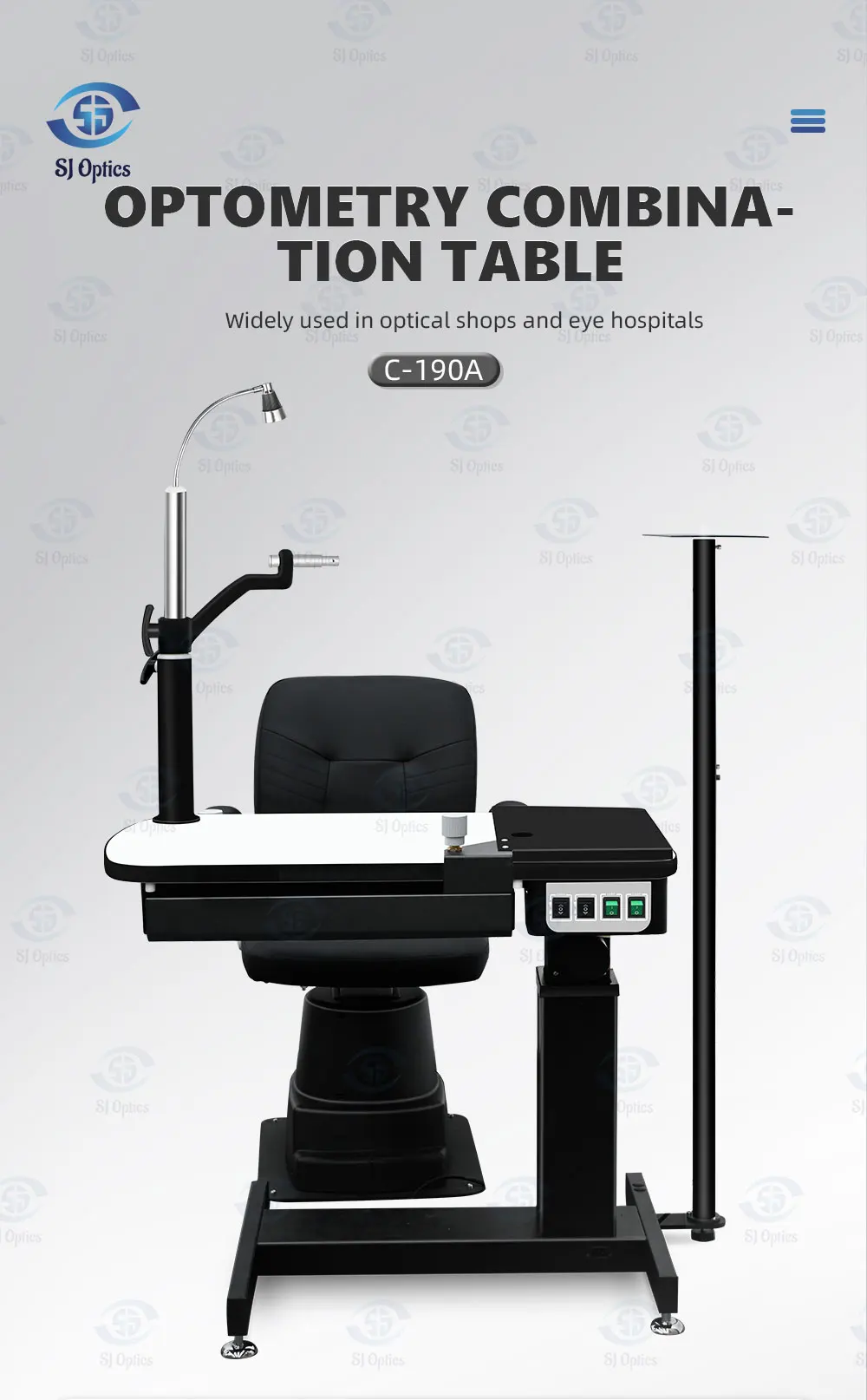SJ Optics Dental Chair Mini Optometry Unit C-190A