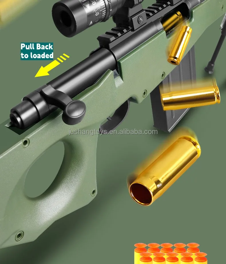 2023 New Awm Fully Auto Soft Bullet Air Gun Kid Toys Shooting Game With Telescopes Gun Toy - Buy ...