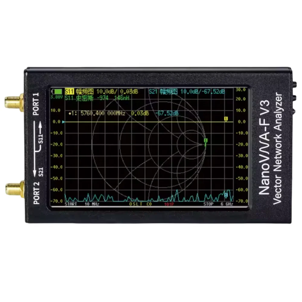 NanoVNA-F V3 Portable Vector Network Analyzer with 4.3" Touch Screen ...