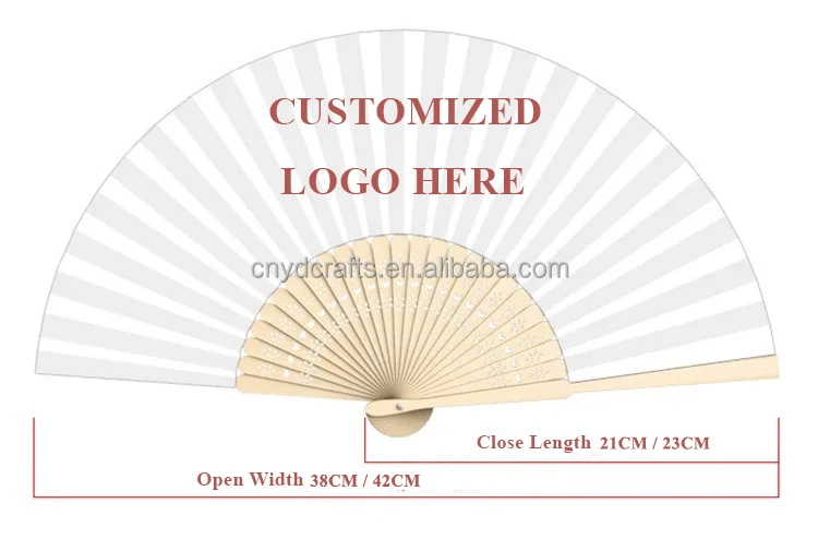 Personalized White Wedding Hand Fans - Elegant & Functional