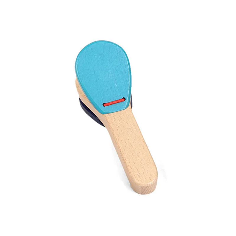 Wooden Baby Handle Castanets Musical Instrument Set Toy For Kids Orff ...