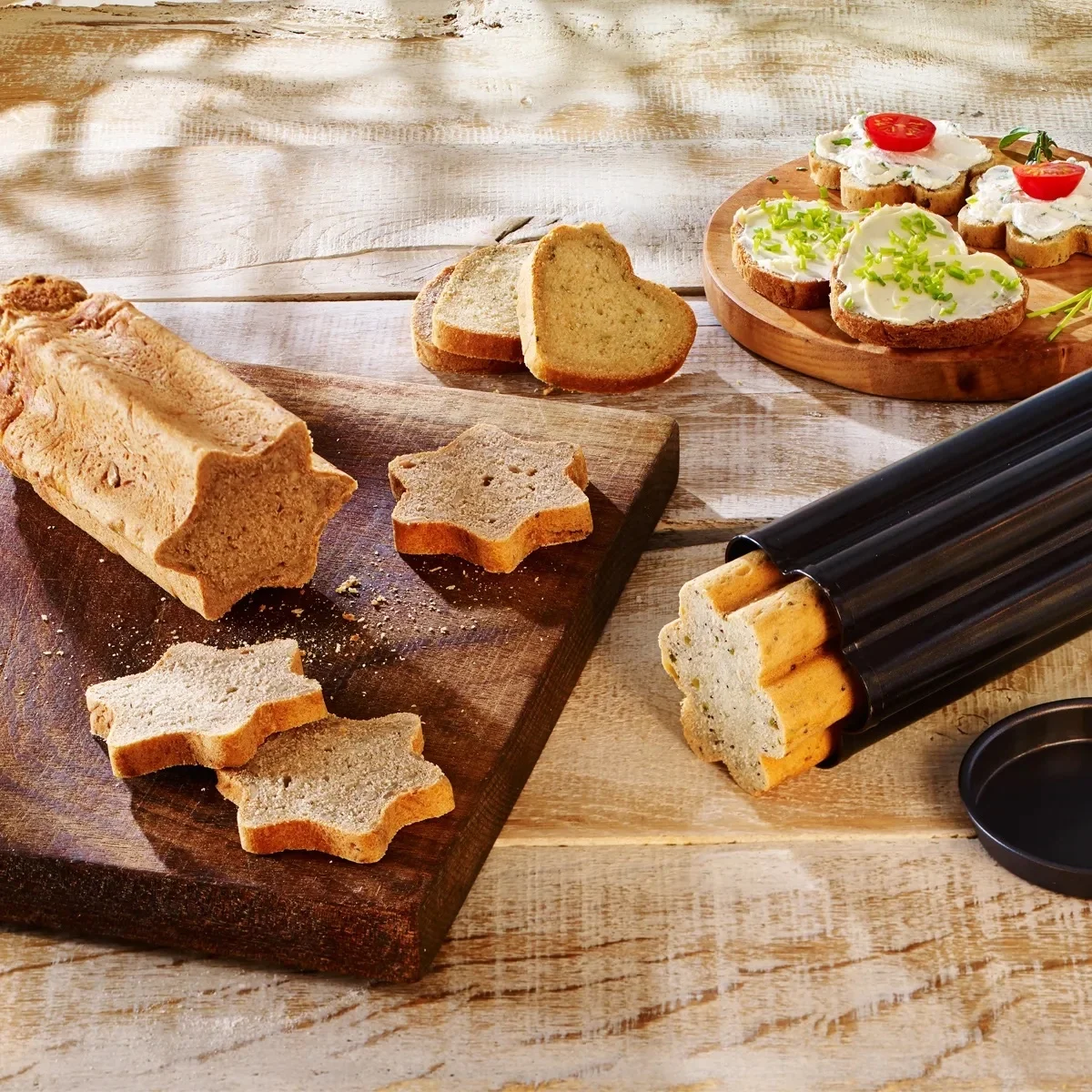Nonstick Steel Bakeware Canape Bread Mold with Tubular Party Loaf ...
