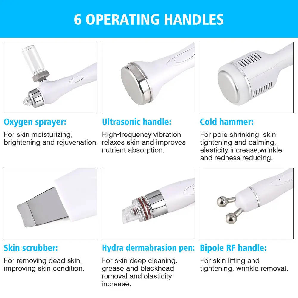 Hydro Facial Machine Aqua Peeling Hydra Dermabrasion Facials Machine/h2o2 7 In 1 Deep Clear ...