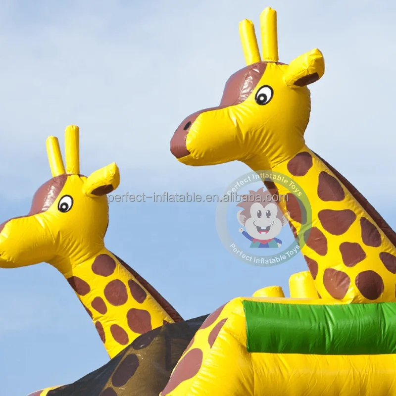 Castillo Inflable Con Tobogan Giraffe Water Inflatable Park Giraffe ...