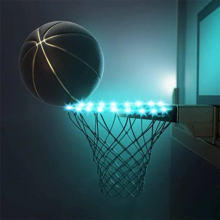 Solar Powered Motion Sensor Basketball Hoop Light with RGB LEDs - 8 ...