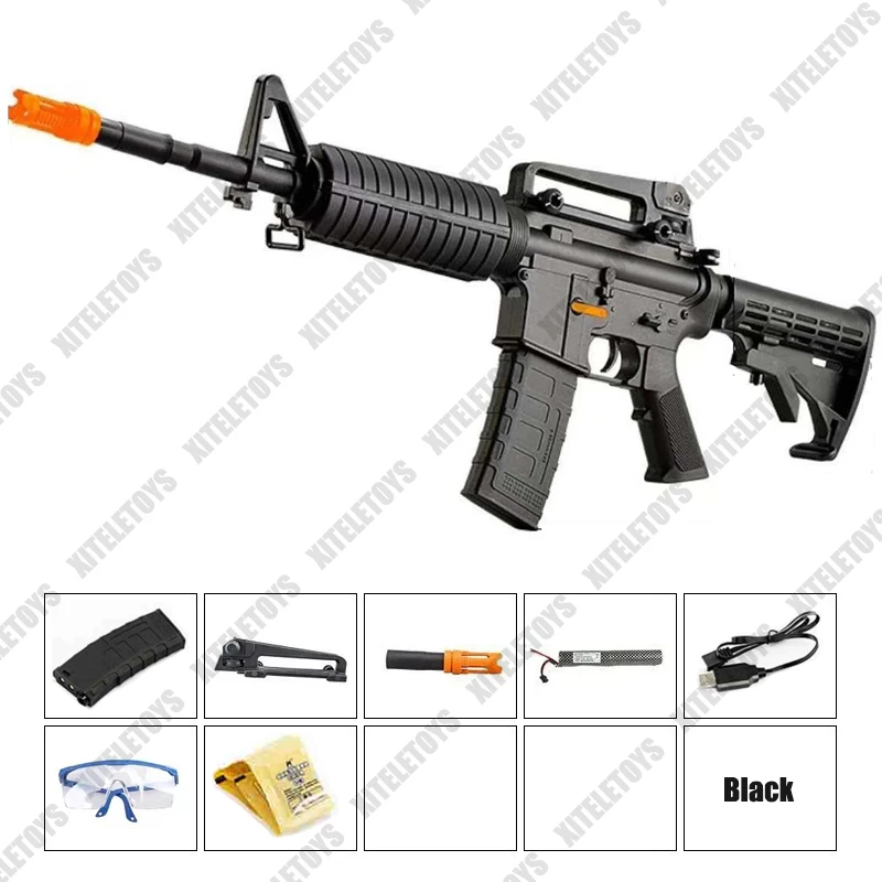 Nylon M4a1 Assault Rifle Metal Gear Electric Splatter Gel Ball Blaster ...