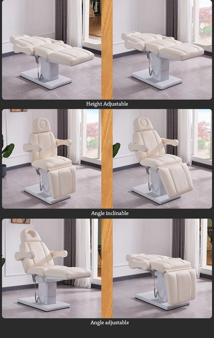 Luxury Black Gold Table Massage Extensions Bed Electric Facial Spa ...