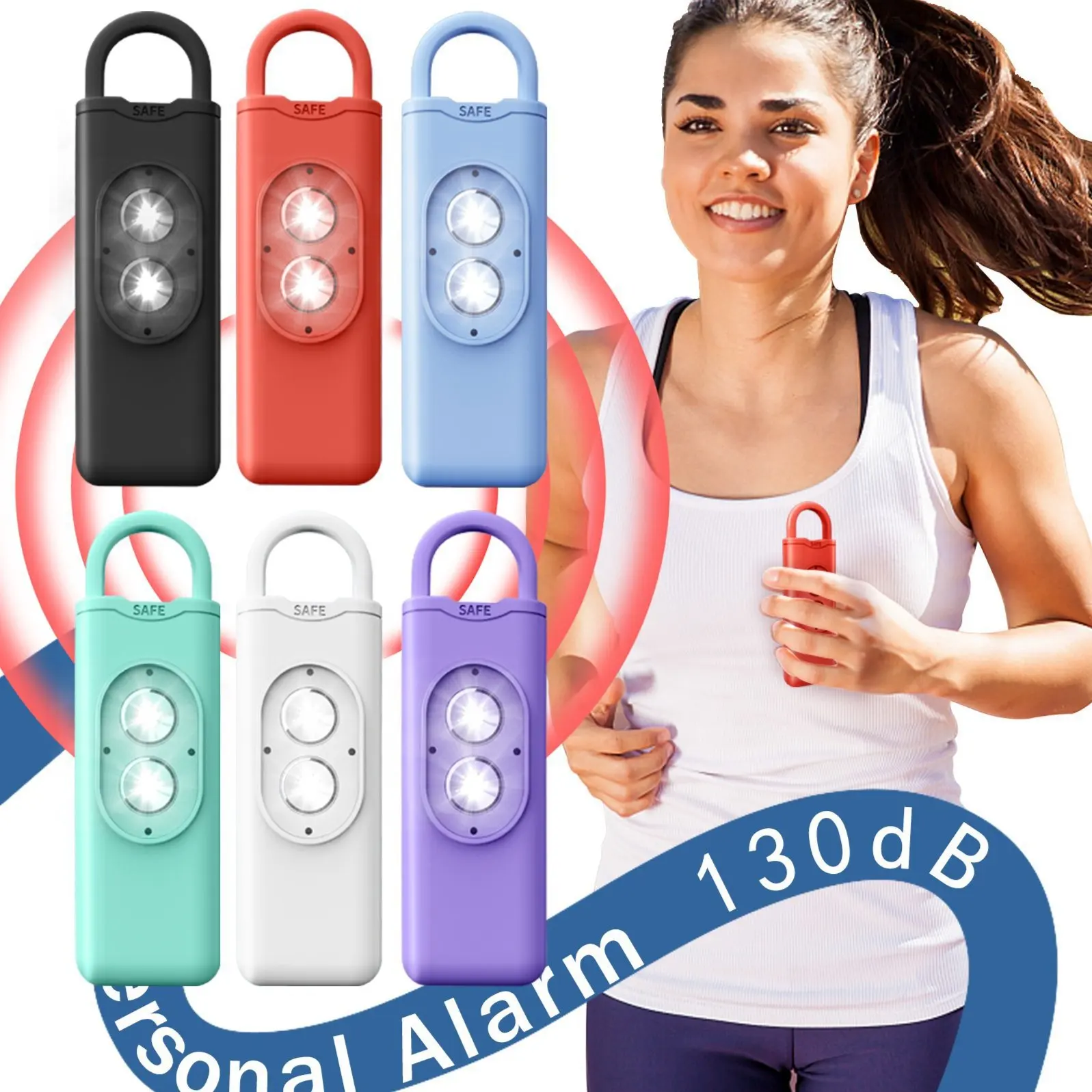 130dB Protection Devices Safe Sound LED Strobe Flashlight Self Defense ...