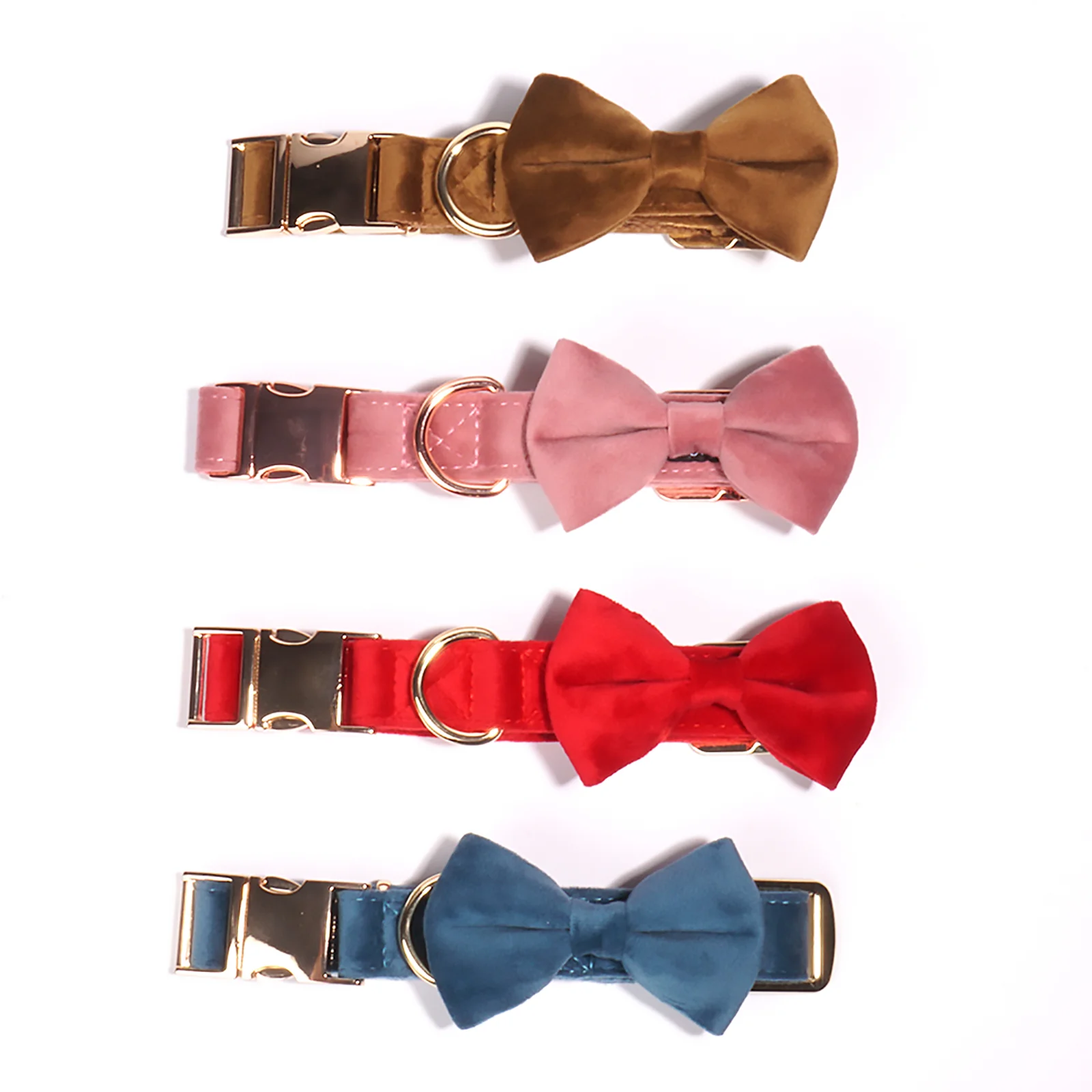 Luxury Gold Dog Collars Harness Set Dog Leash Pet Supplies And ...