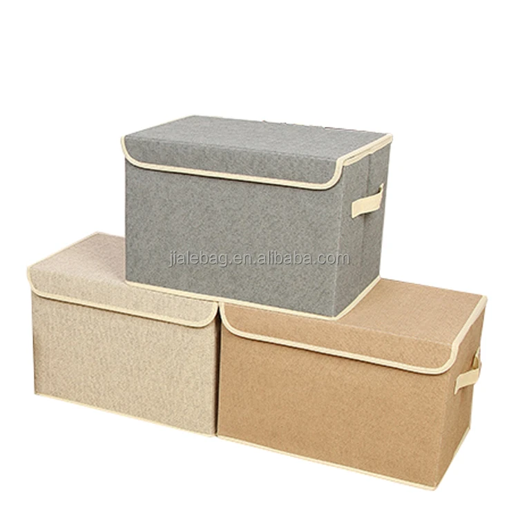 Decorative Collapsible Foldable Non Woven Fabric Container Storage Box ...