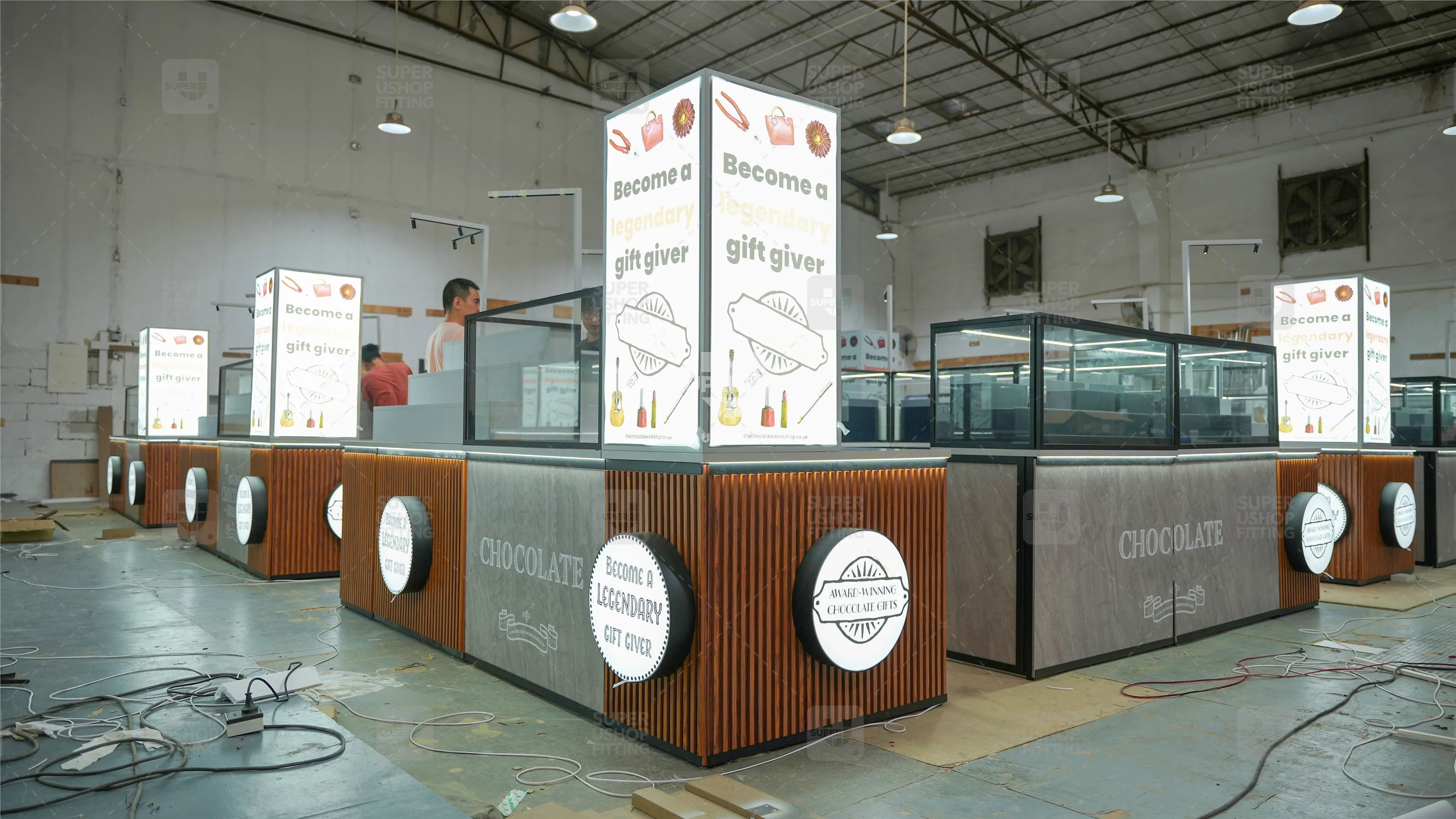 Customizable Coffee Showcase - Trendy Sweets Shop Display