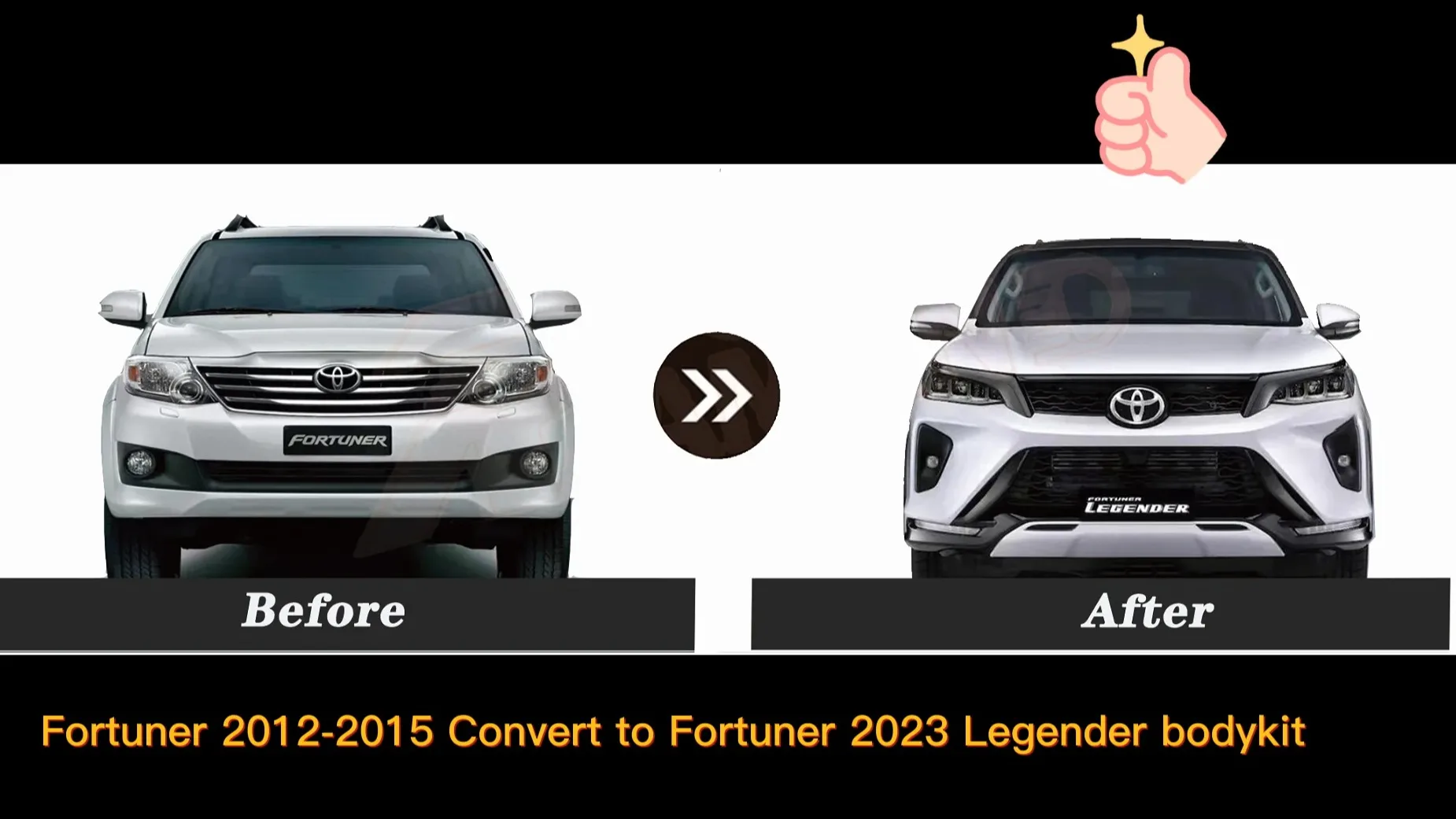 Body Kits For Fortuner 2012 - 2015 Convert To Fortuner 2023 Legender ...