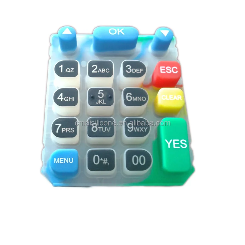Silicone Rubber Keypad Keyboard Switch Button For Pos Remote Control ...