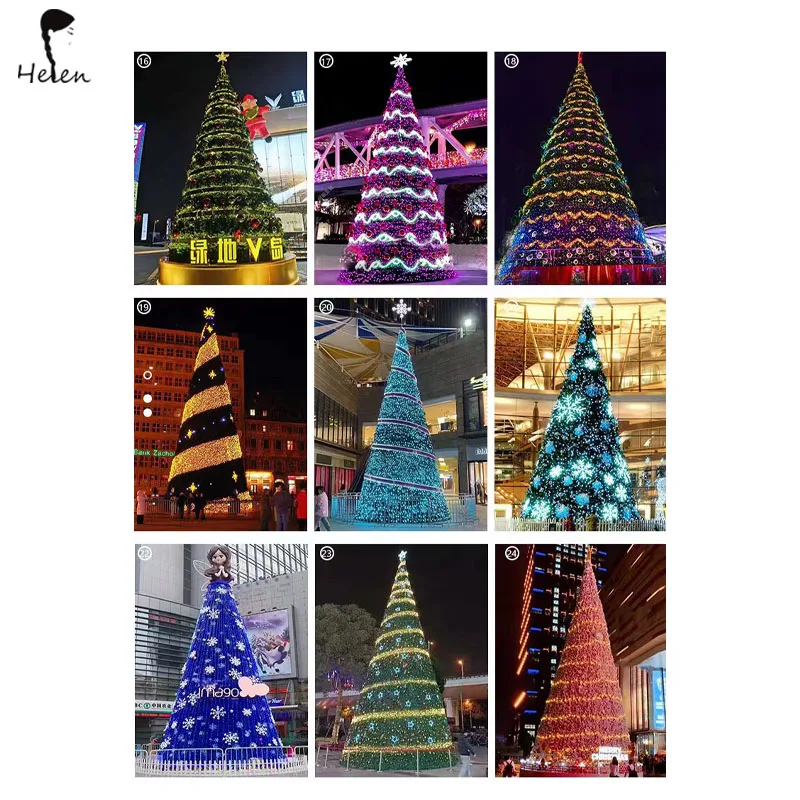 The Large Outdoor Christmas Tree Decoration Frame In The Shopping Mall ...