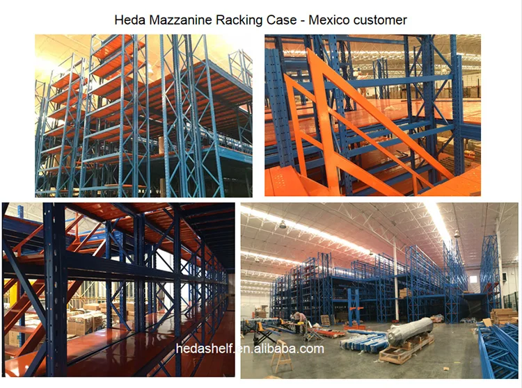 Space Saving Heavy Duty Mezzanine Racking Customized Workshop Storage ...
