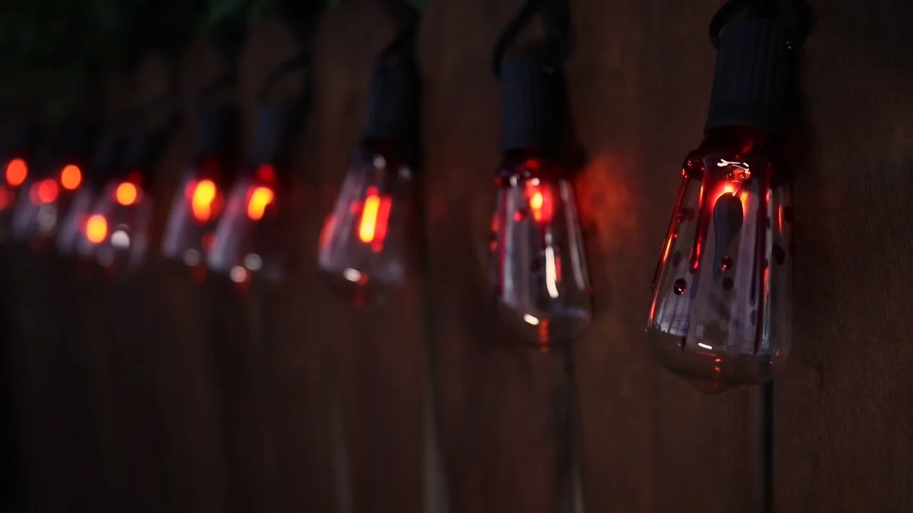 15m St40 Dark Red Black Flame Bulb String Light Horror Terrifying Sence ...