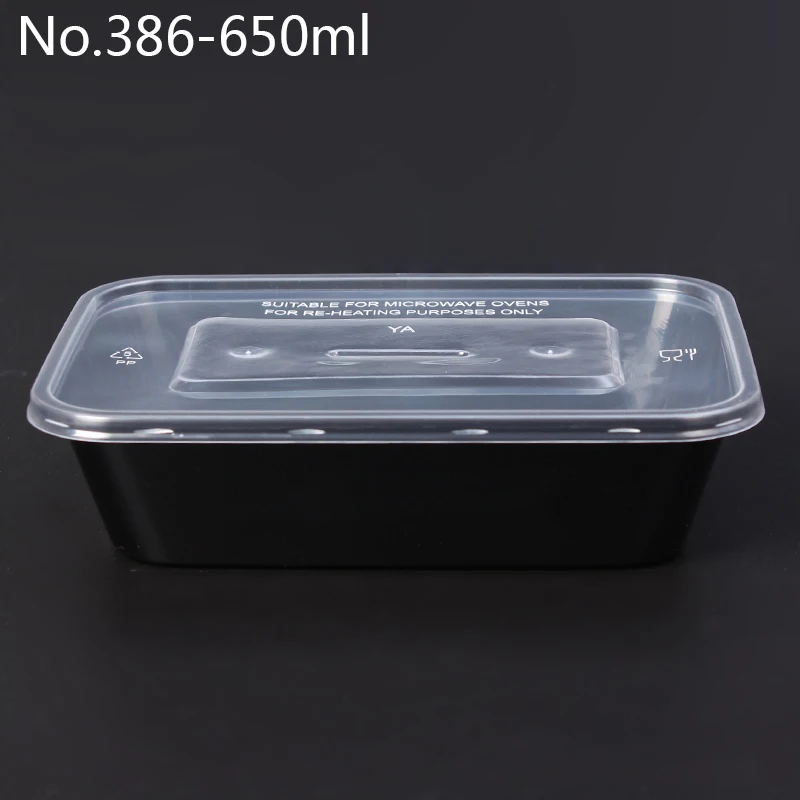 650ml Microwavable Disposable Plastic Container Packing Pp Plastic Meal ...