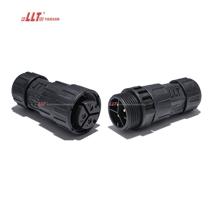 3pin LLT Connector M25 Male Female Connector 2 3 4 5 6 7 8 3+8 Pin Led ...