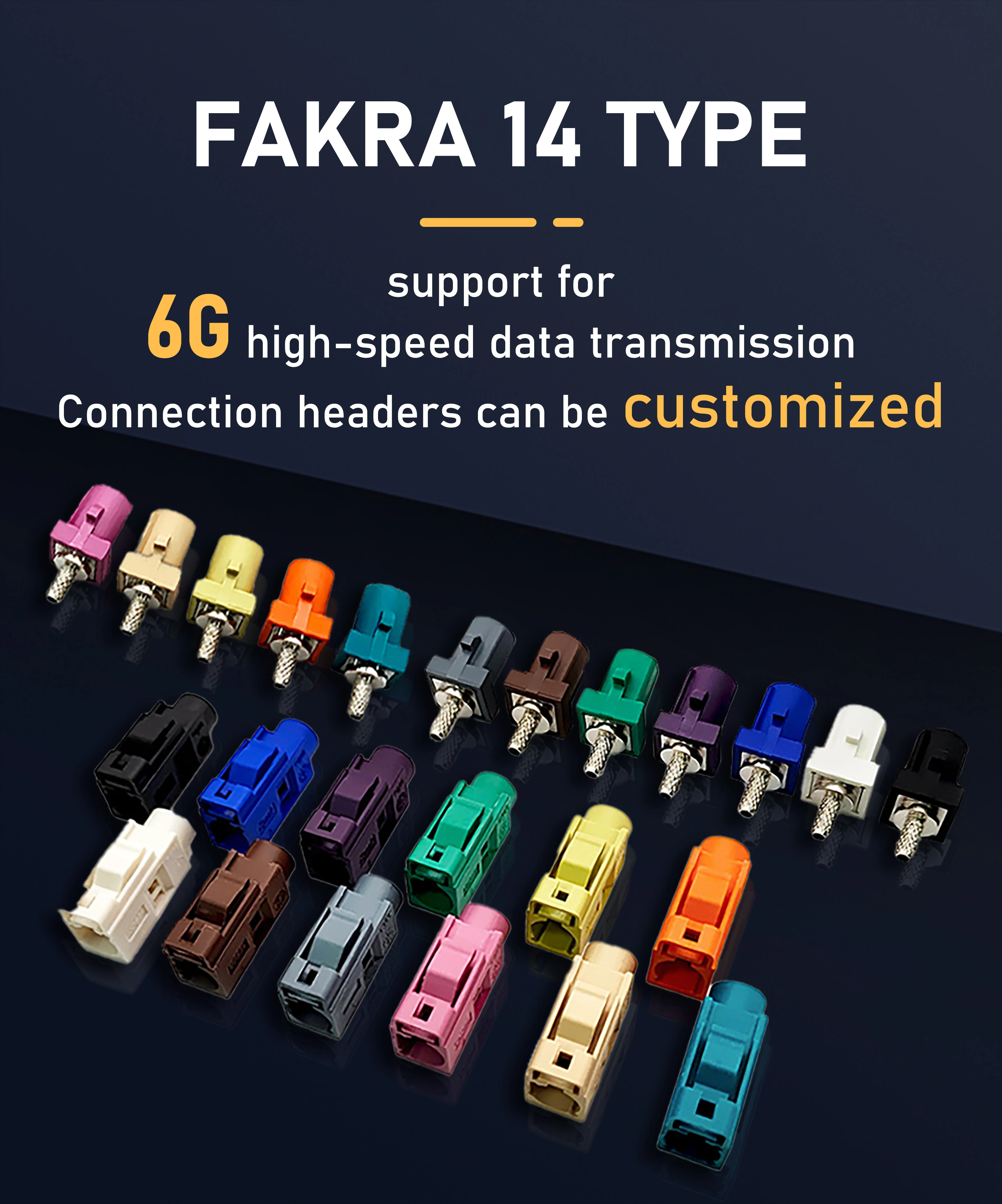 Automotive Wire Harness Connector Mini Fakra Wire End Double Hole ...