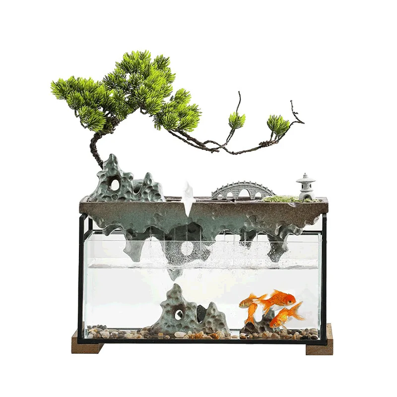 Circulating Water Decoration Running Water Fountain Small Fish Pond ...