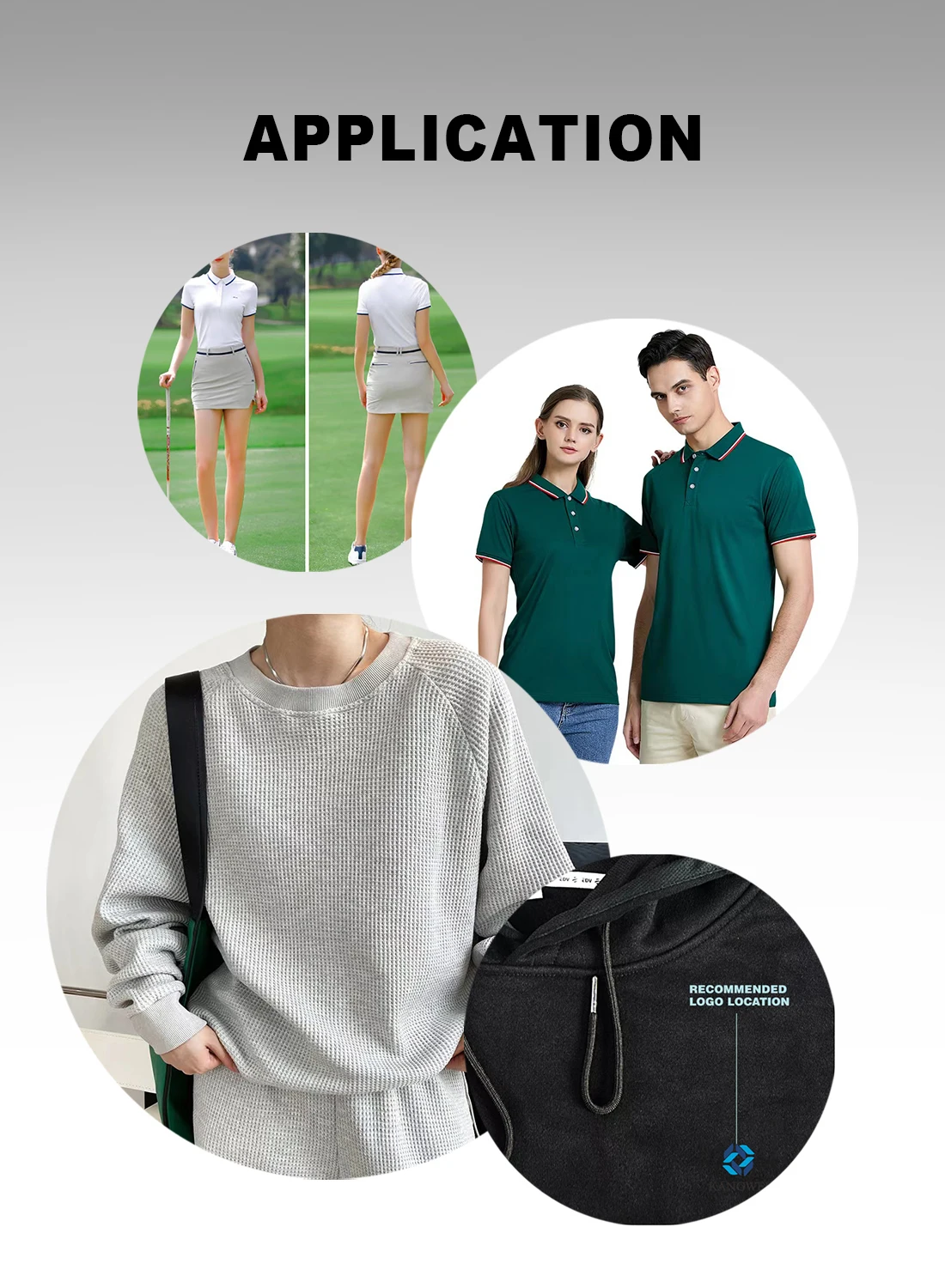 Custom Pique Polo Textile Mesh Knit Coolmax 100% Polyester