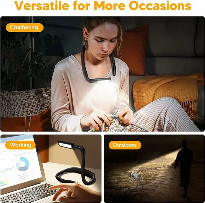 Flexible Led Book Light Eye-friendly LED Book Light USB Rechargeable ...
